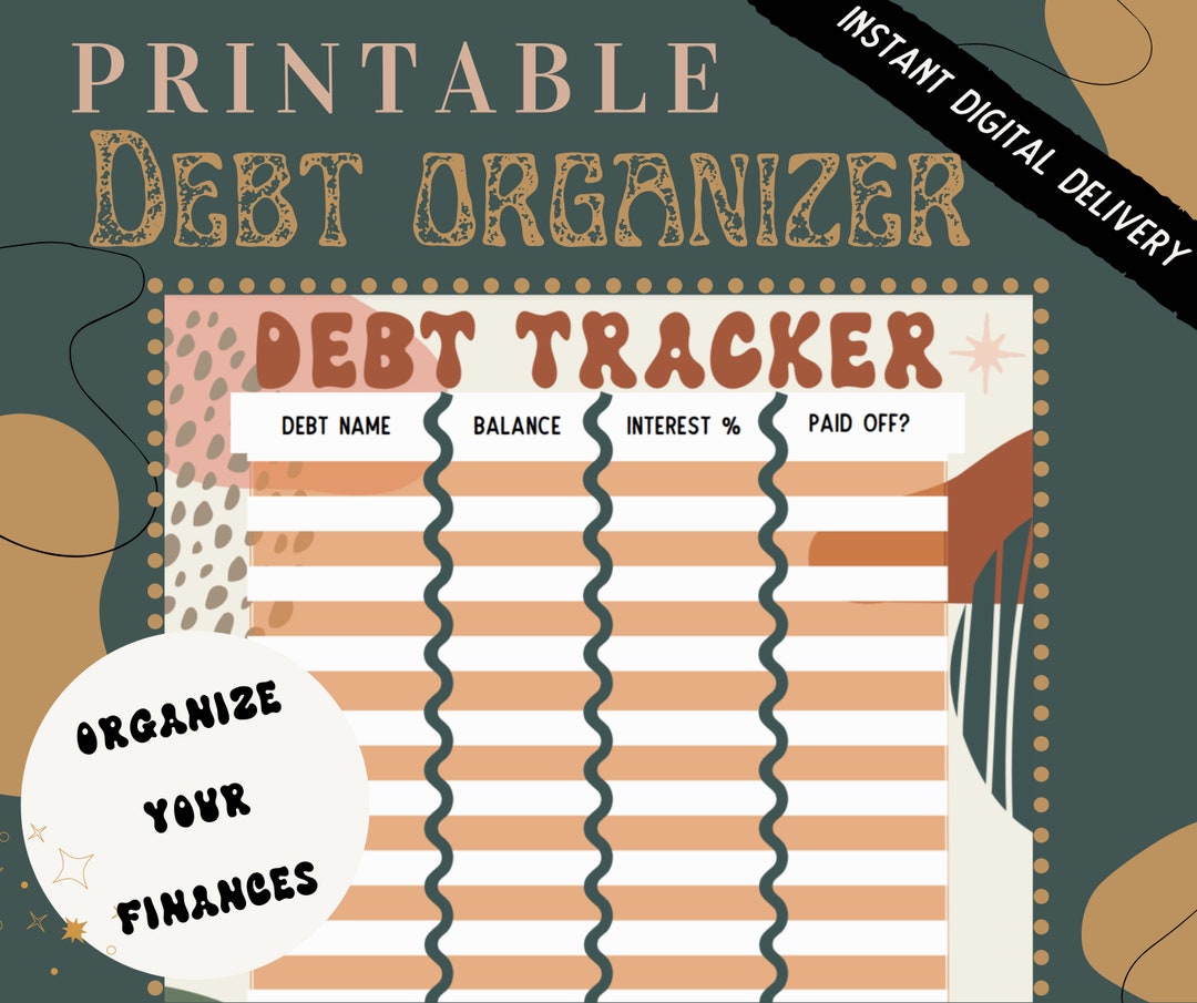 Debt Organizer to Visualize Your Debt Big Picture Groovy - Etsy