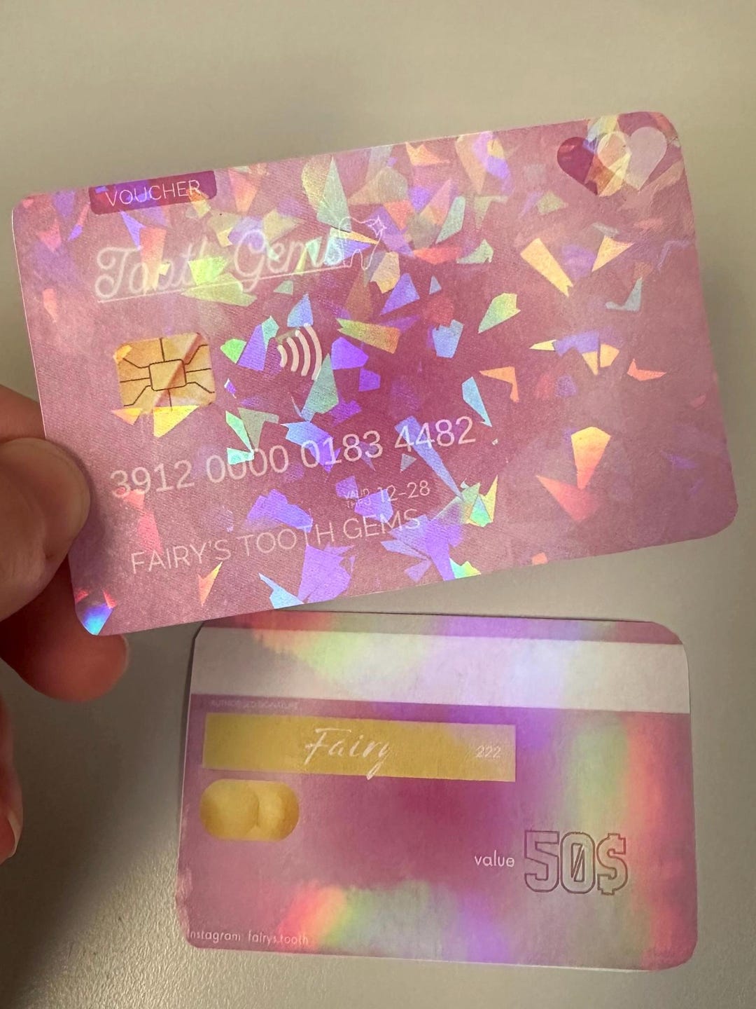 Credit Card Voucher to Personalize for Customers, DIY - Etsy