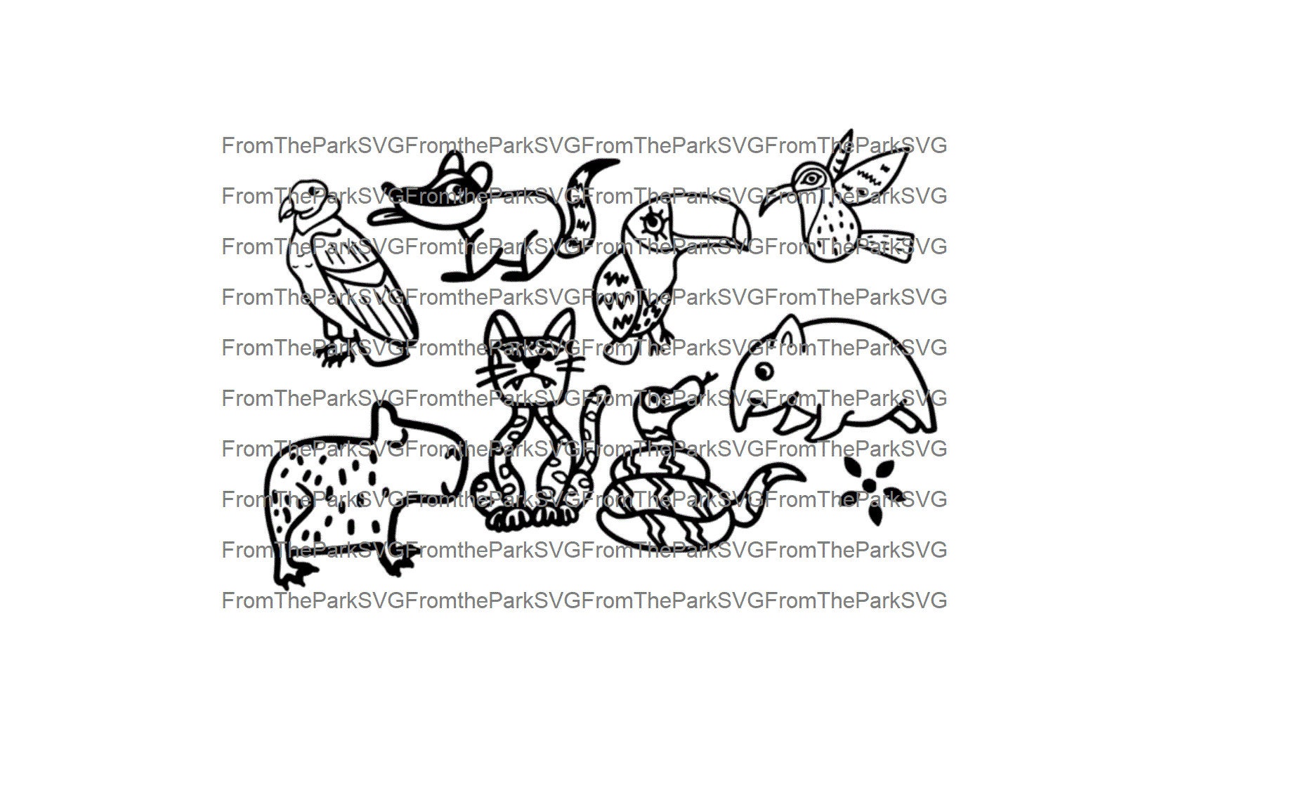 Encanto Animals Leopard Capybara Snake Hummingbird Digital File ...