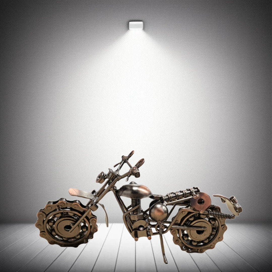 Motorcycle Model Welded From Scrap Metal Pieces & Parts-perfect Gift ...