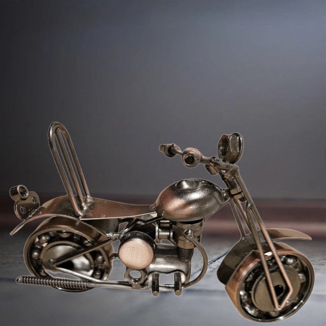 Motorcycle Model Welded From Scrap Metal Pieces & Parts-perfect Gift ...