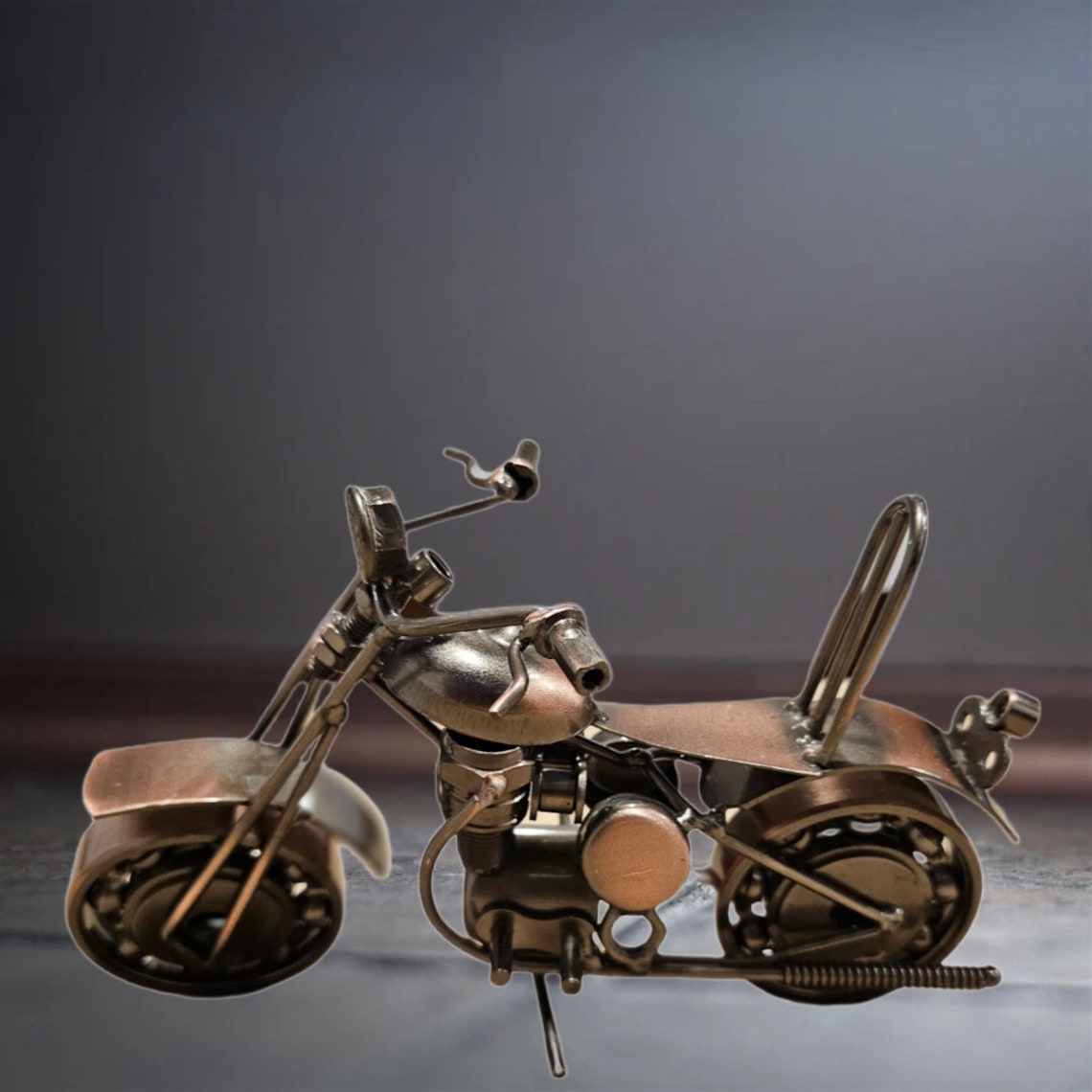 Motorcycle Model Welded From Scrap Metal Pieces & Parts-perfect Gift ...