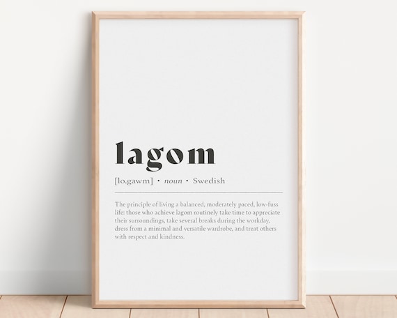 Scandinavian wall art living room art Lagom Poster Lagom Print japandi ...