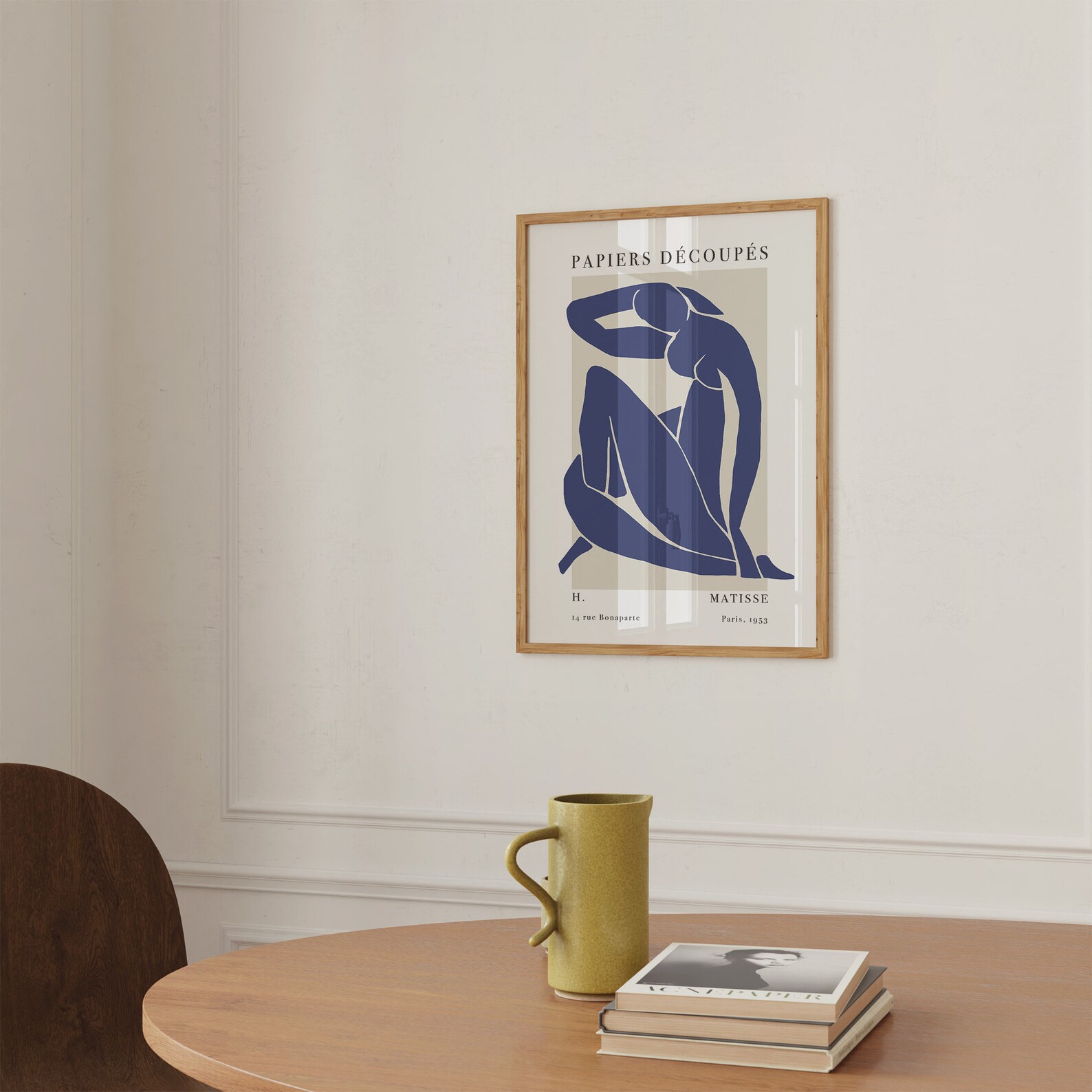 Henri Matisse Lady Blue Poster, Vintage Lady Cut-outs Art Print ...
