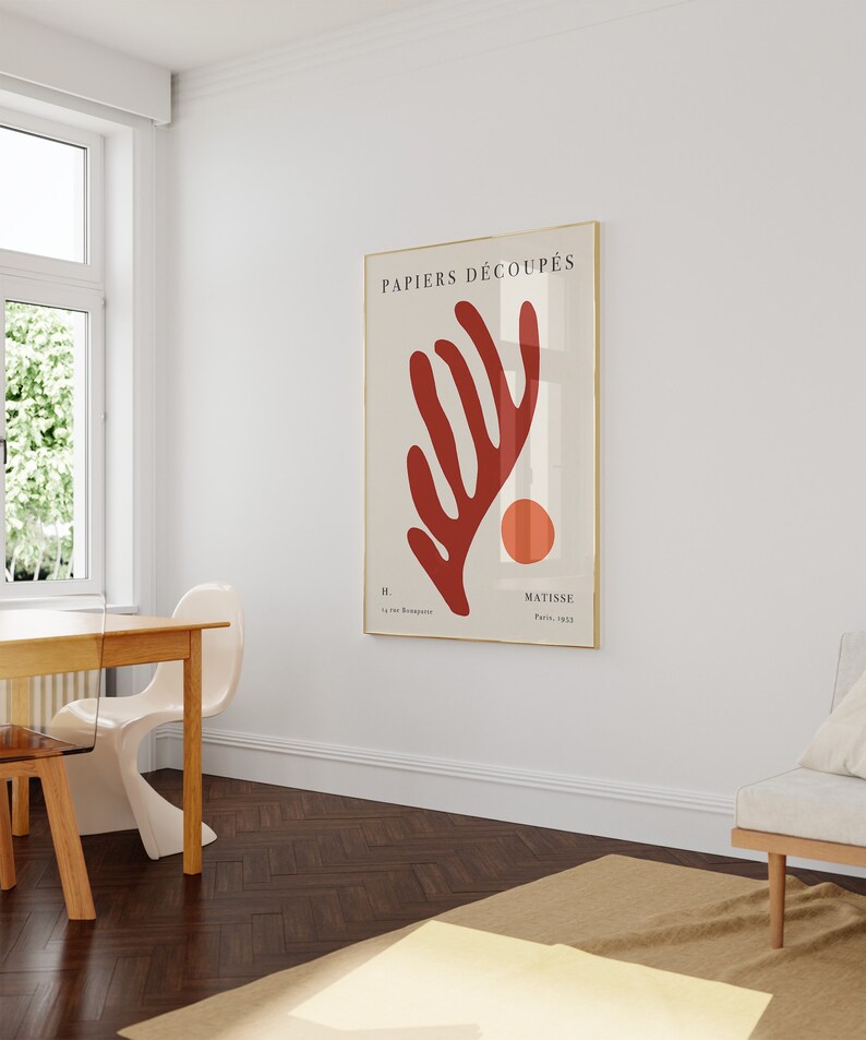 Matisse Papiers Découpés Print, Red Wall Art, Retro French Poster - Etsy
