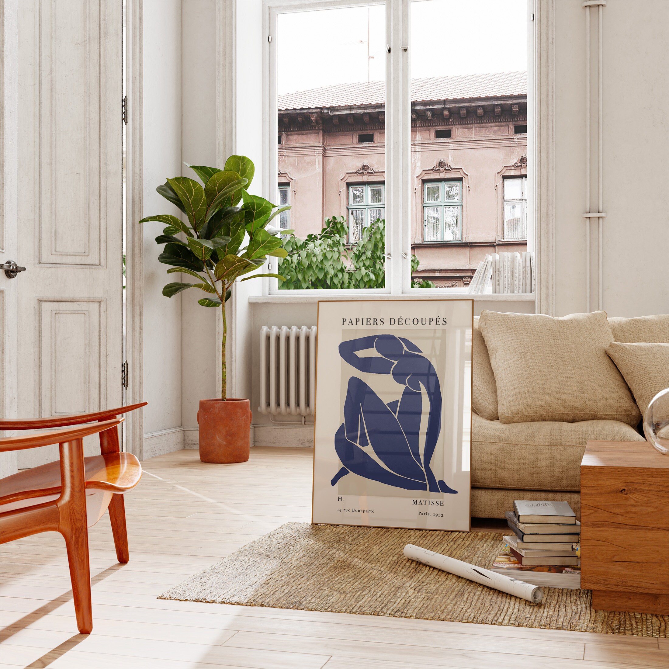 Henri Matisse Lady Blue Poster Vintage Lady Cut-outs Art - Etsy