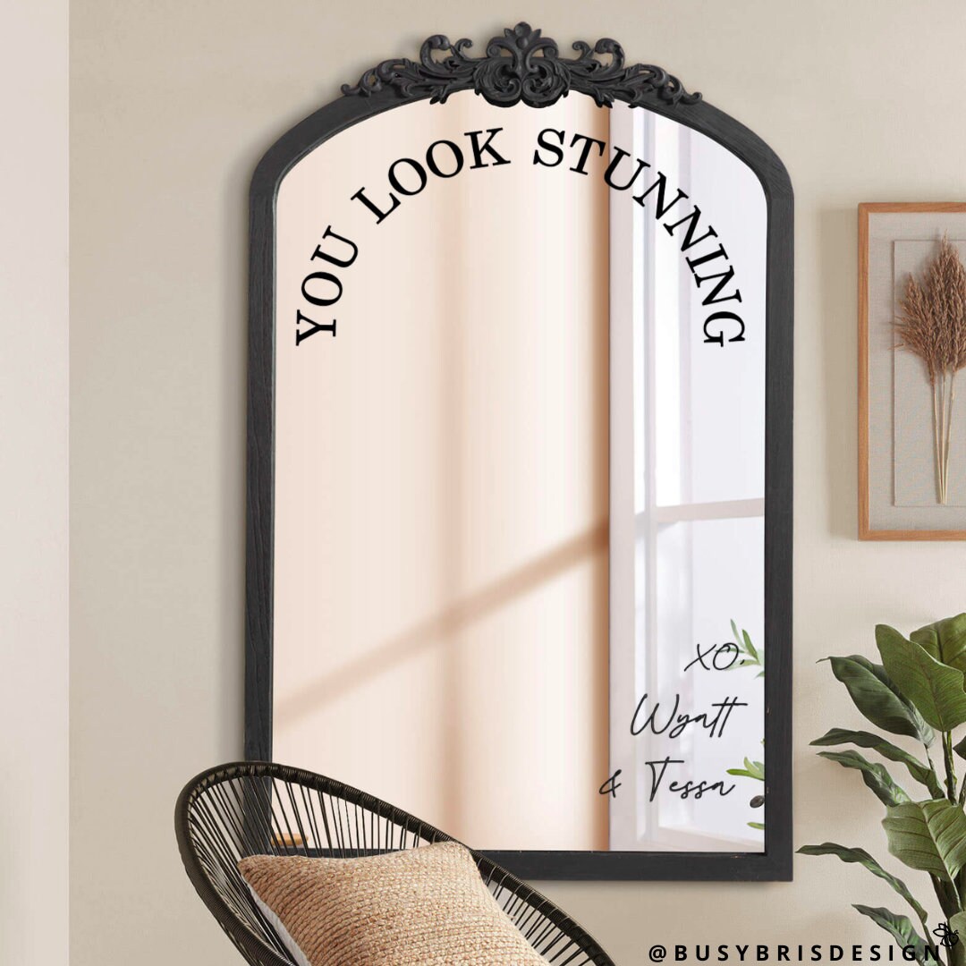 Wedding Mirror Header Design - Custom Wedding Seating Chart Header ...