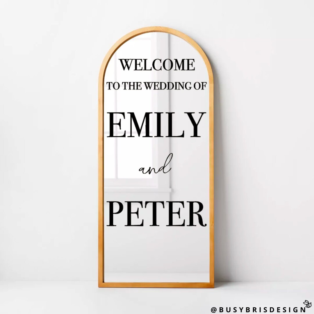 Custom Welcome to the Wedding of Couples Names | Personalized Wedding ...
