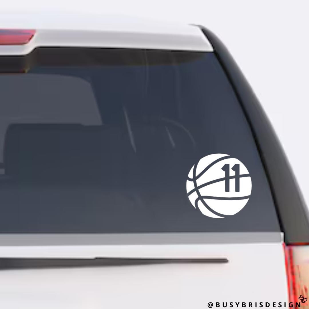 Custom Basketball Car Decal | Basketball Gift Idea | Basketball Party ...