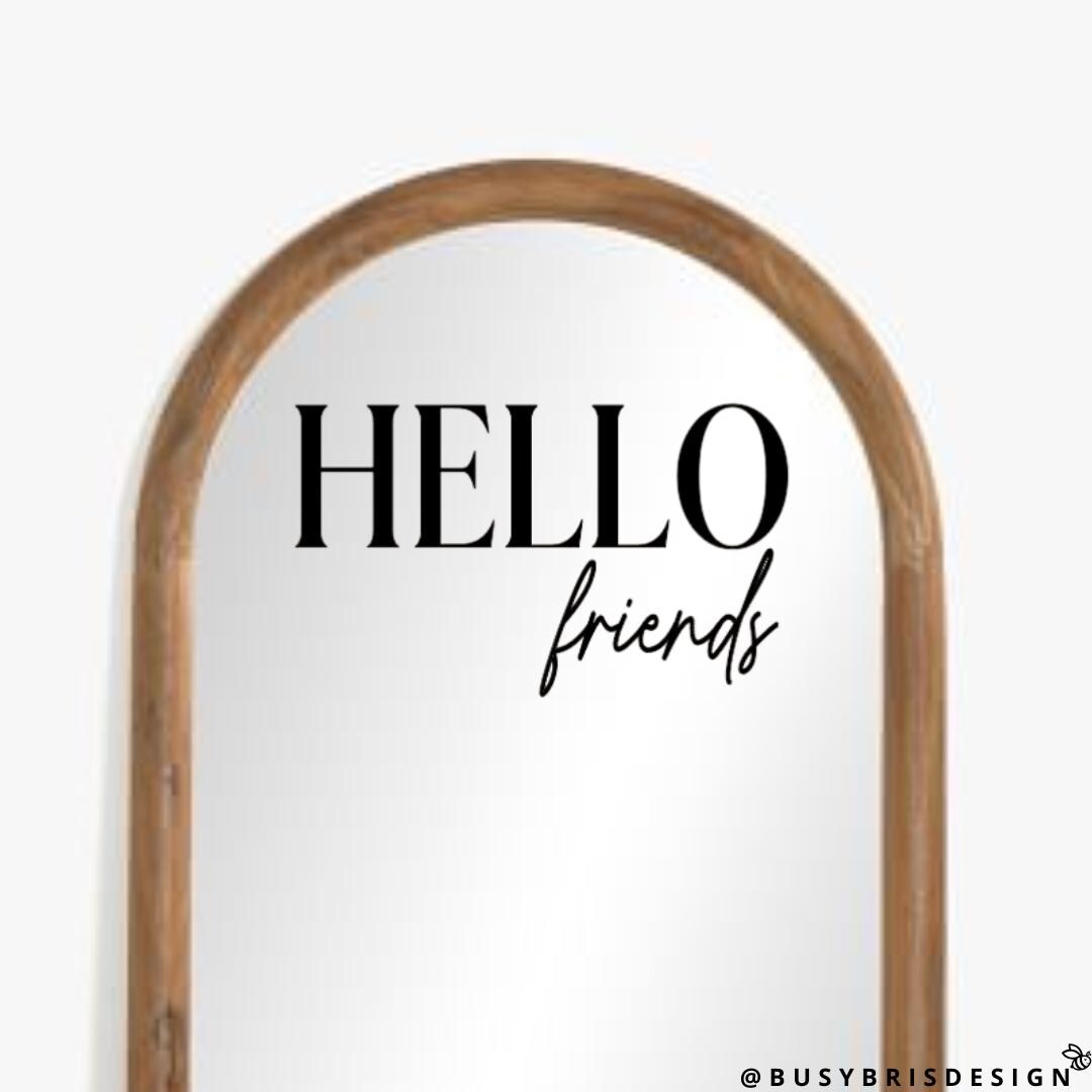 Hello Friends Mirror Header - Custom Wedding Seating Chart Header ...