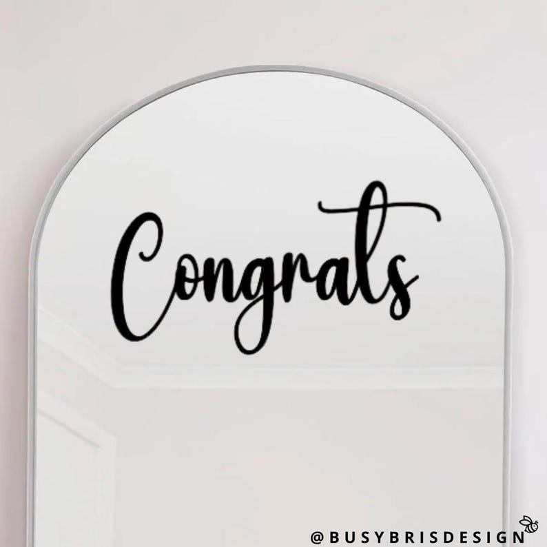 Congrats Mirror Header - Custom Congratulations Mirror Header / Welcome ...