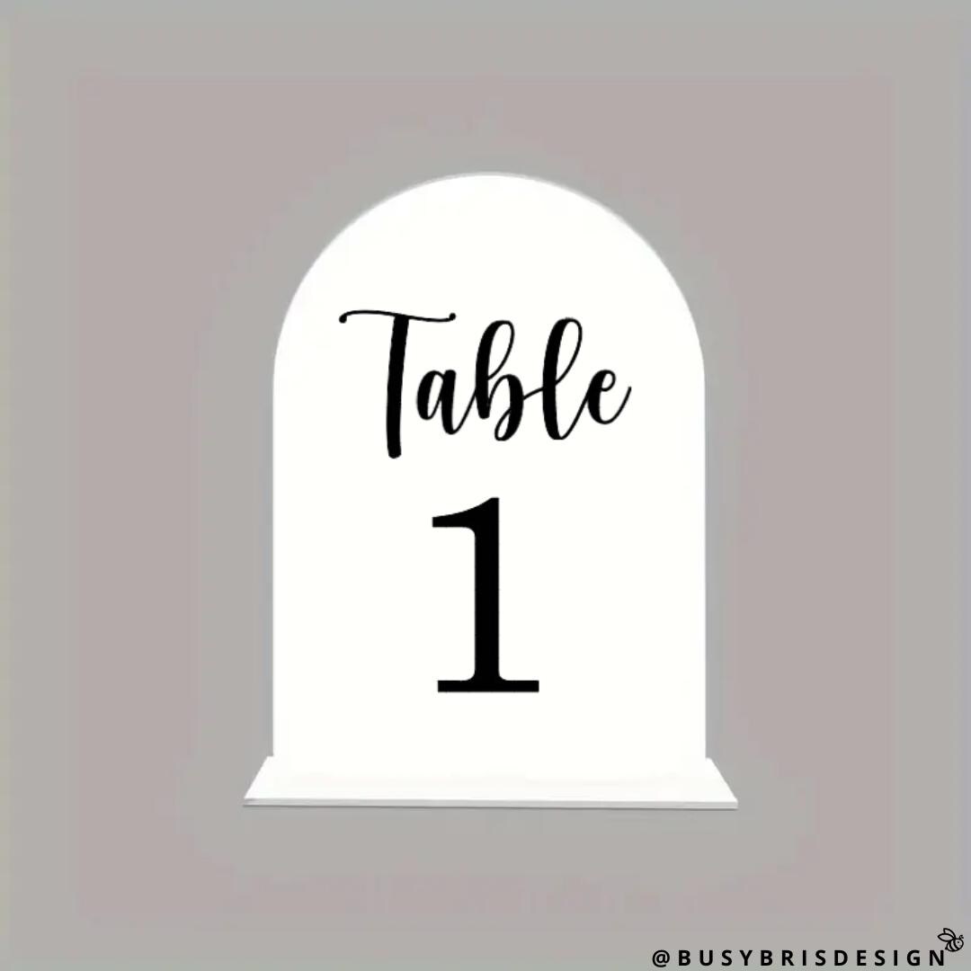 Custom Wedding Table Number Decal | Personalized Event Table Numbers ...