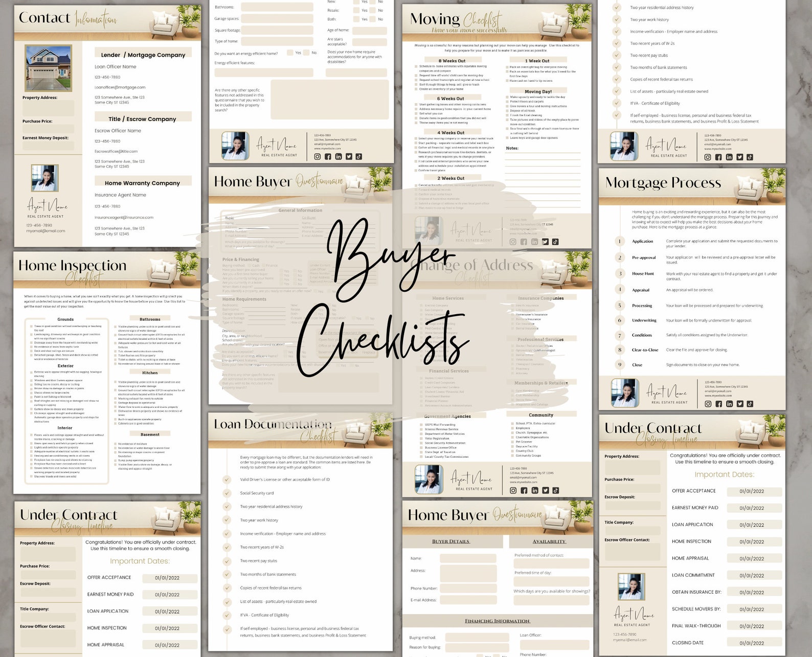 Real Estate BUYER and SELLER Checklist Bundle | Editable in Canva - Etsy