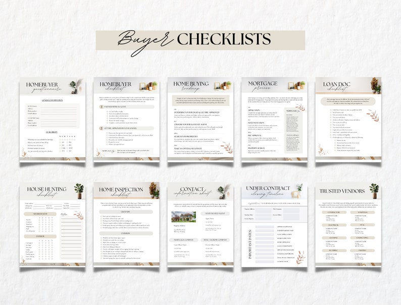 Real Estate BUYER and SELLER Checklist Bundle | Canva Template ...
