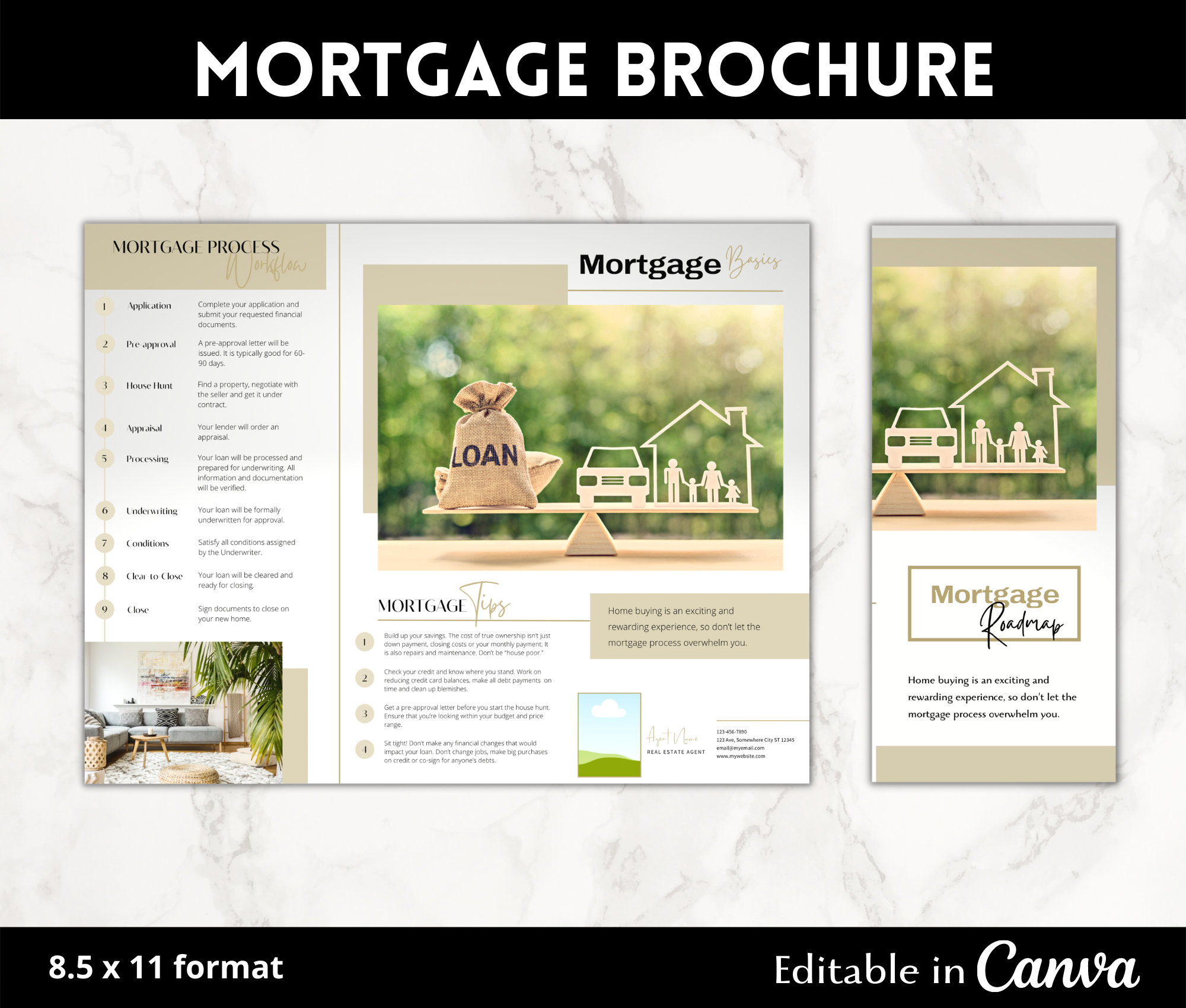 Mortgage BROCHURE L Real Estate Template Editable in Canva - Etsy