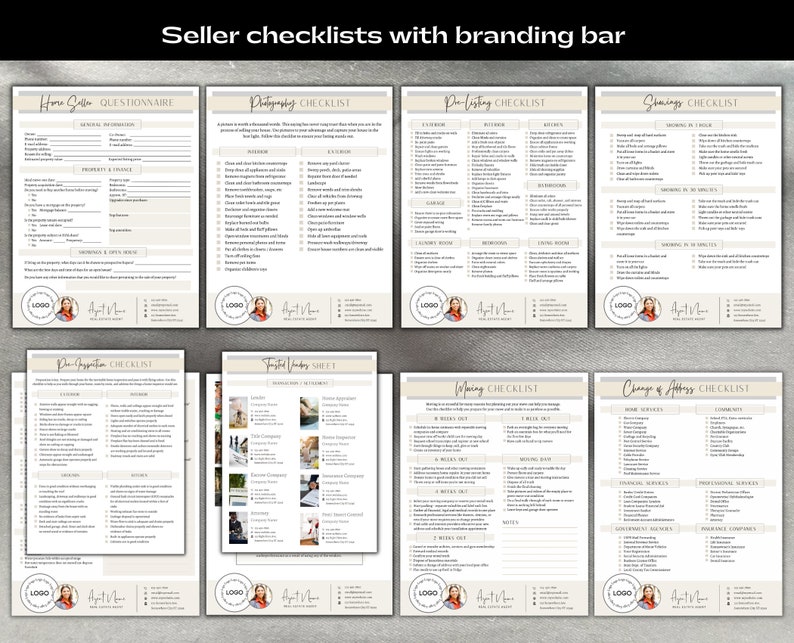 Real Estate BUYER | SELLER | RENTER Checklist Bundle | Canva Template ...