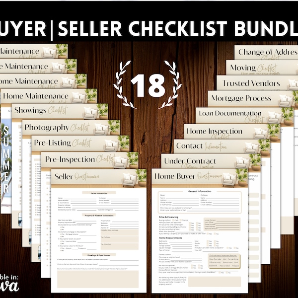 Seller Checklist Real Estate - Etsy