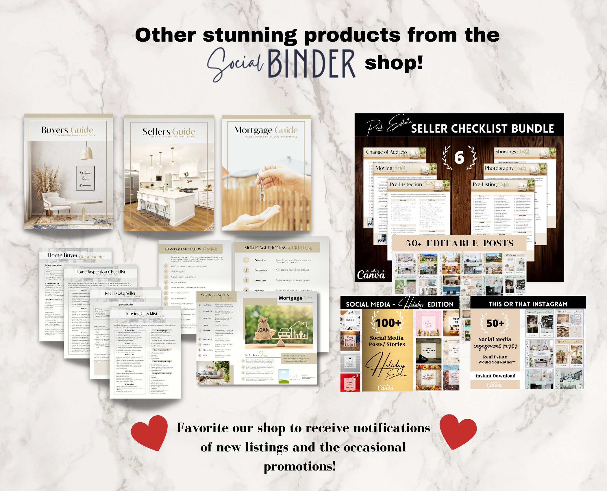 Real Estate BUYER and SELLER Checklist Bundle | Editable in Canva - Etsy
