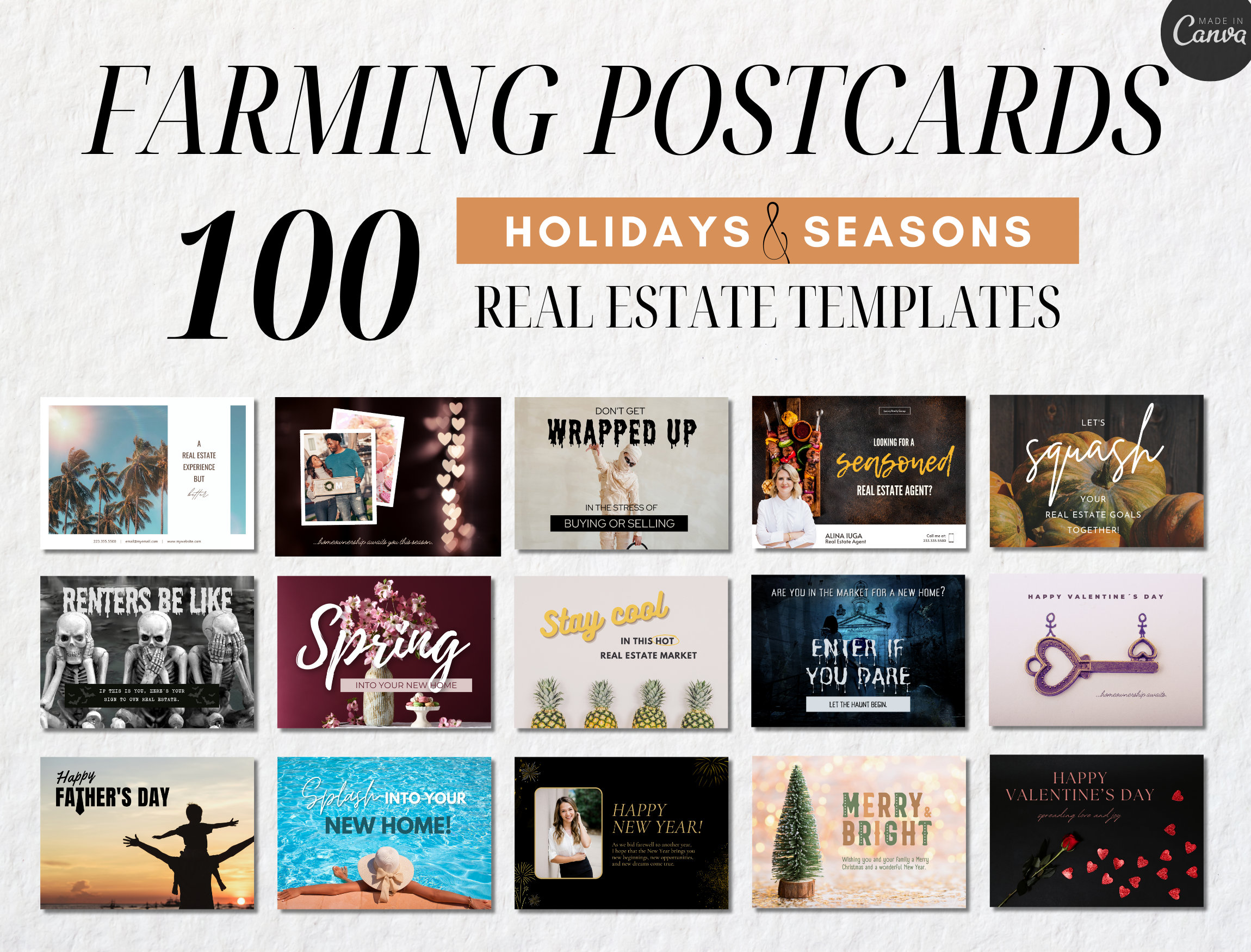 Real Estate SEASONAL & HOLIDAY POSTCARDS | Mailer Marketing | Farming ...