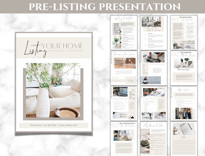 Seller Pre-listing Presentation | Real Estate Marketing | Editable ...