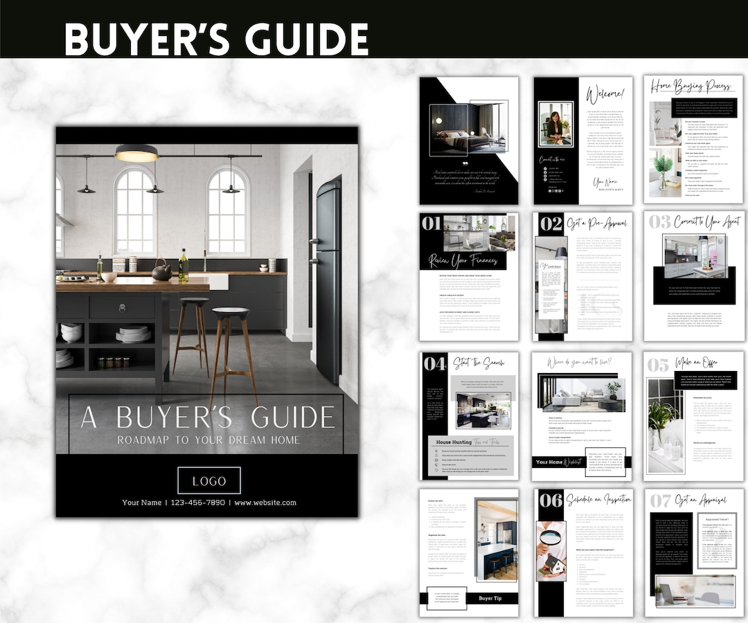 Real Estate BUYERS Guide | Customizable Canva Template - Etsy