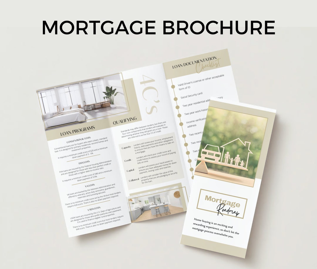 Mortgage BROCHURE L Real Estate Template | Editable in Canva - Etsy