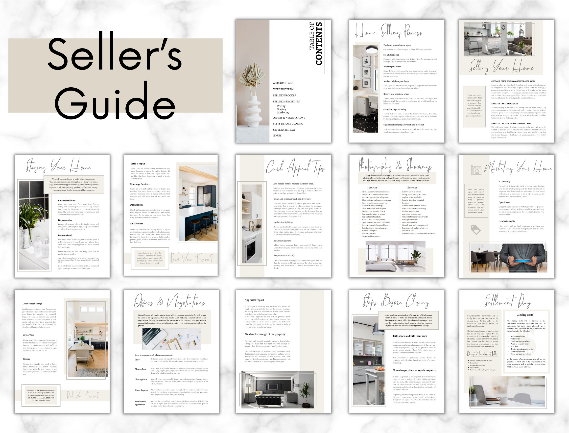 Real Estate SELLERS Guide Editable Canva Template Real Estate Marketing ...