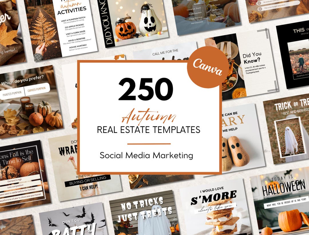 Fall Social Media Post for Realtors | Real Estate Marketing | Canva ...