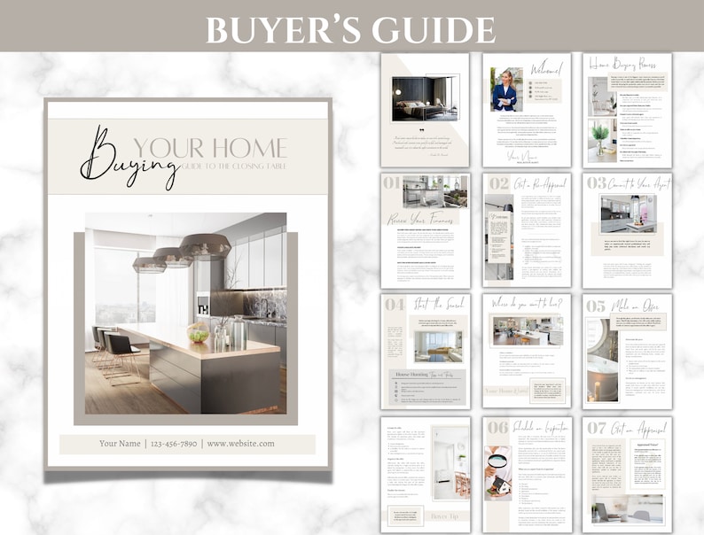 Real Estate BUYERS Guide | Editable Canva Template | Real Estate ...