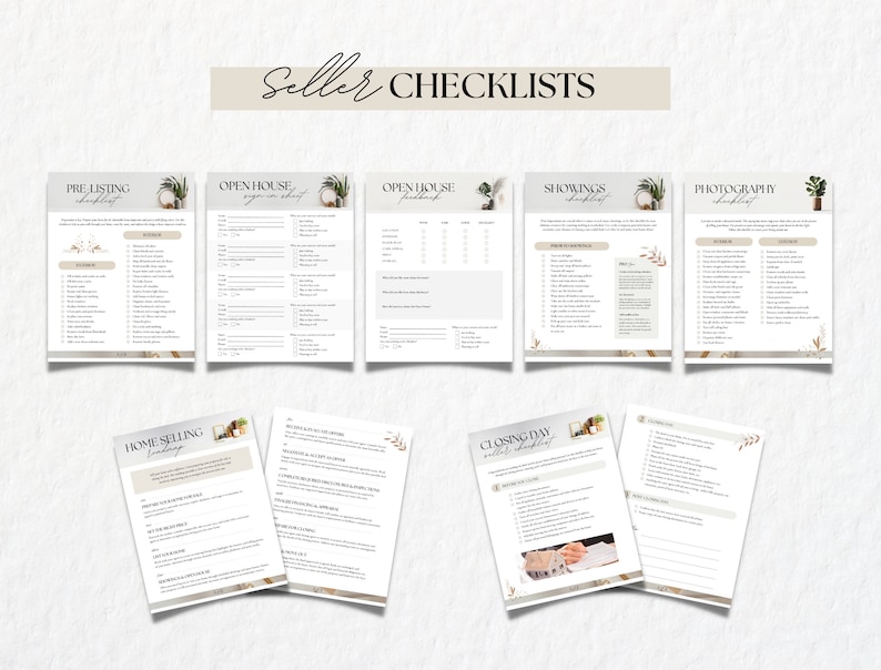 Real Estate BUYER and SELLER Checklist Bundle | Canva Template ...