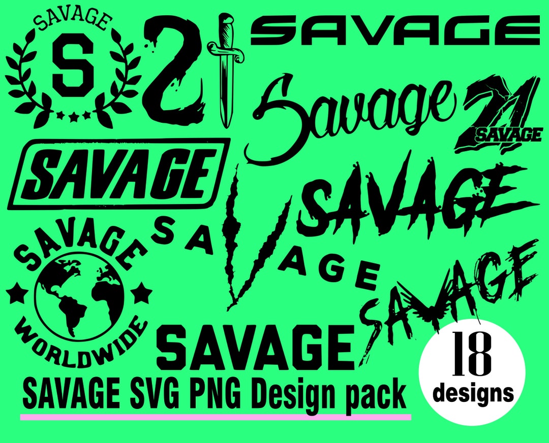 Savage SVG PNG 18 Design Pack Car Decal Sticker Pack Window - Etsy