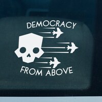 Helldivers 2 Skull Vinyl Decal for Laptop, Car, Window, Mirror, Bumper ...