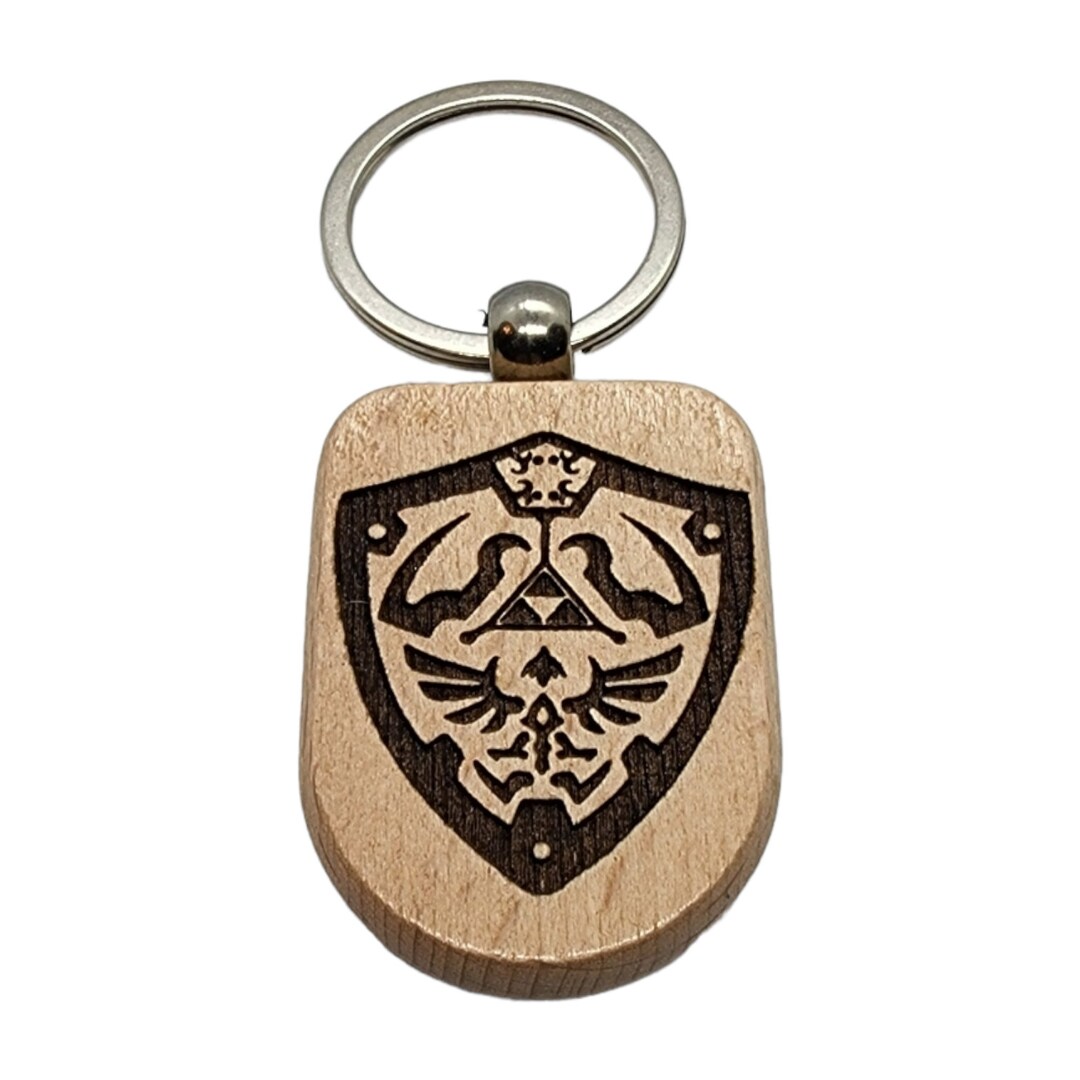 Wood Keychain Hylian Shield - Etsy