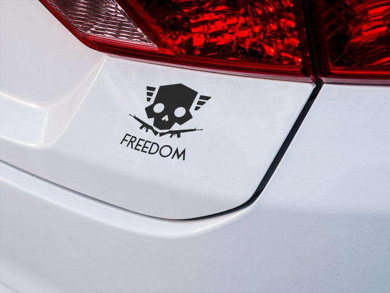 Helldivers 2 Freedom Skull Vinyl Decal for Laptop, Car, Window, Mirror ...