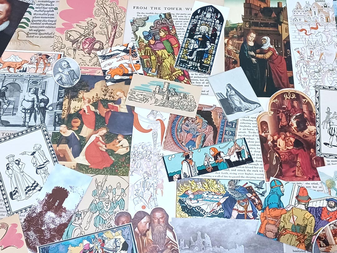 Medieval & Renaissance Ephemera Pack; 35+ Pieces of Paper Ephemera for ...