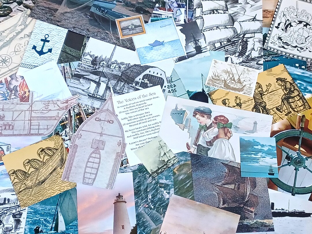 Maritime Ephemera Pack 35 Pieces Seafaring Paper Ephemera for Junk ...