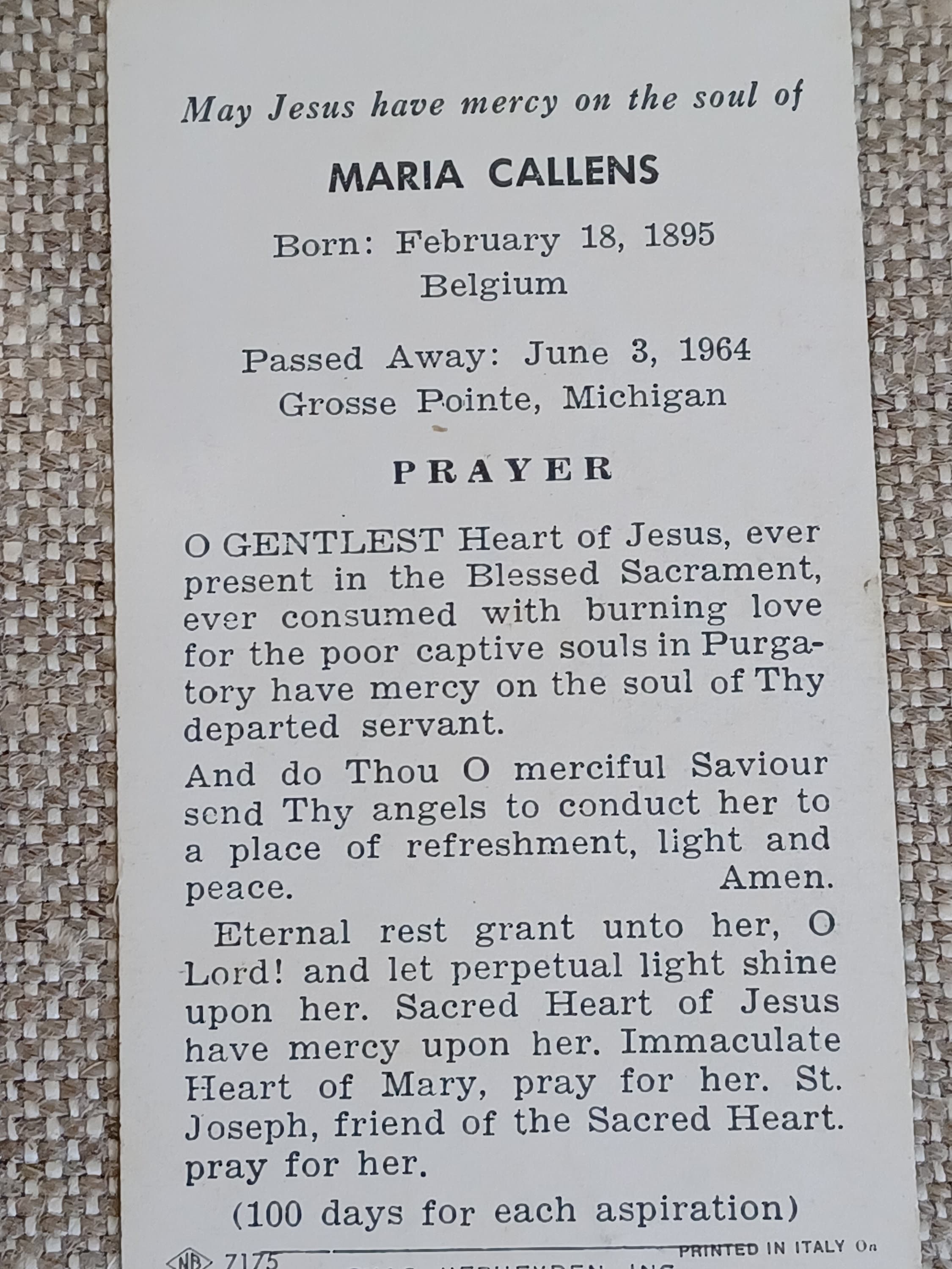 Vintage Funeral Card Ephemera Pack, Collection of 6 Different Memorial ...