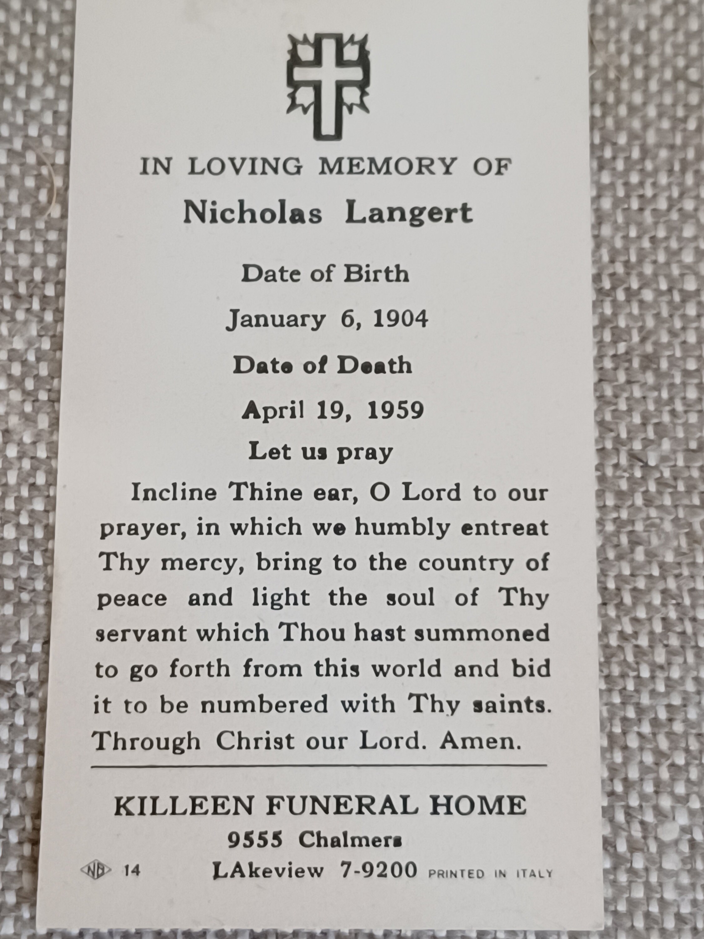 Vintage Funeral Card Ephemera Pack, Collection of 6 Different Memorial ...
