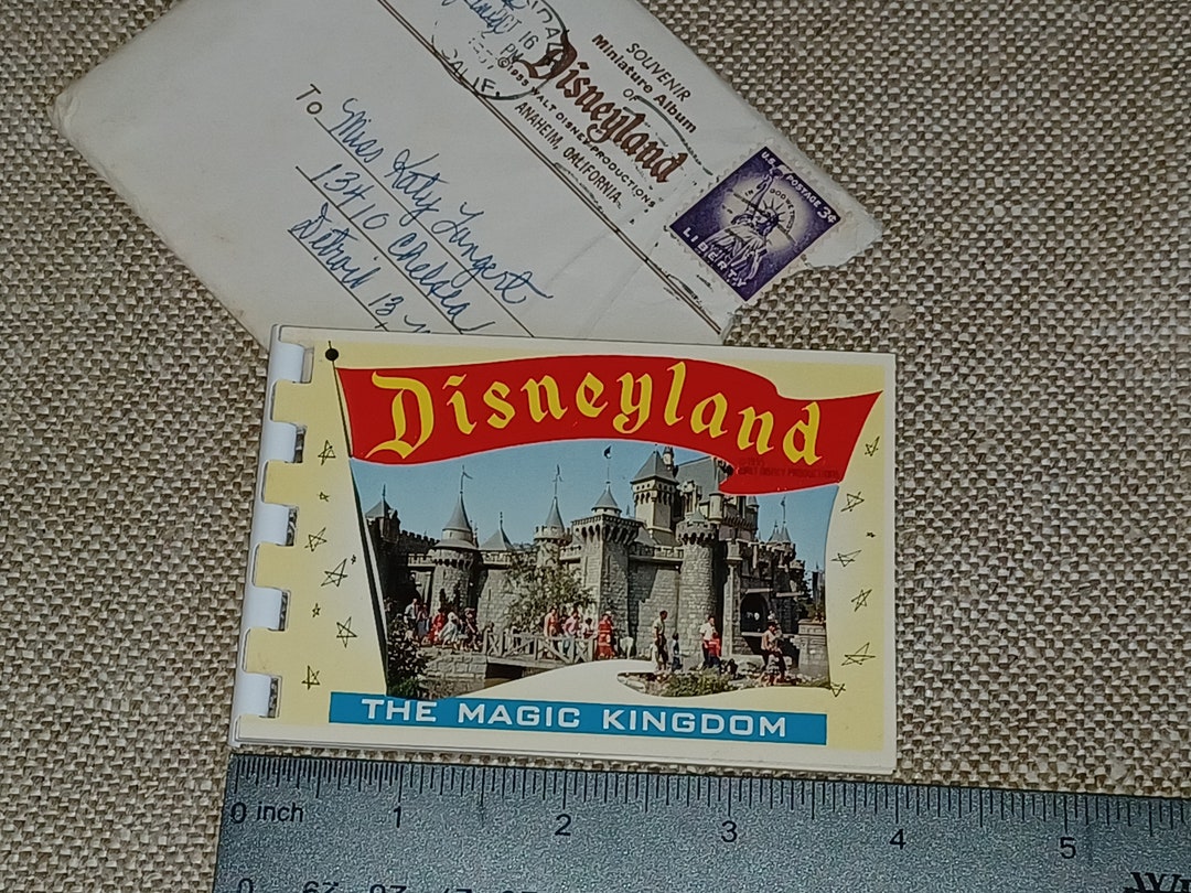 Vintage Disneyland 1955 Miniature Souvenir Album With Original Used ...