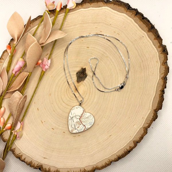 Heart Shaped Map - Etsy