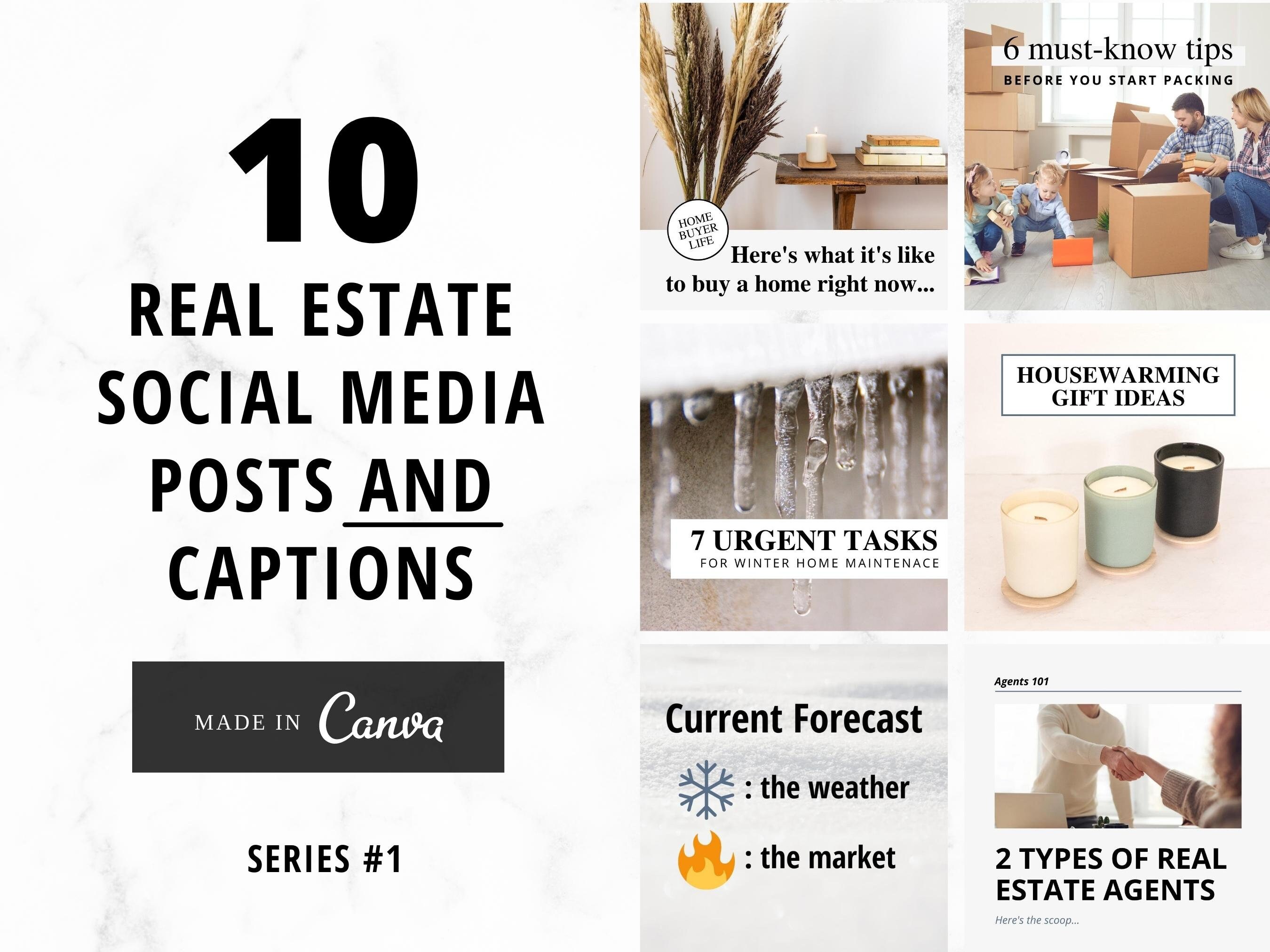10 Winter Real Estate Instagram Posts AND Captions | Social Media Posts ...