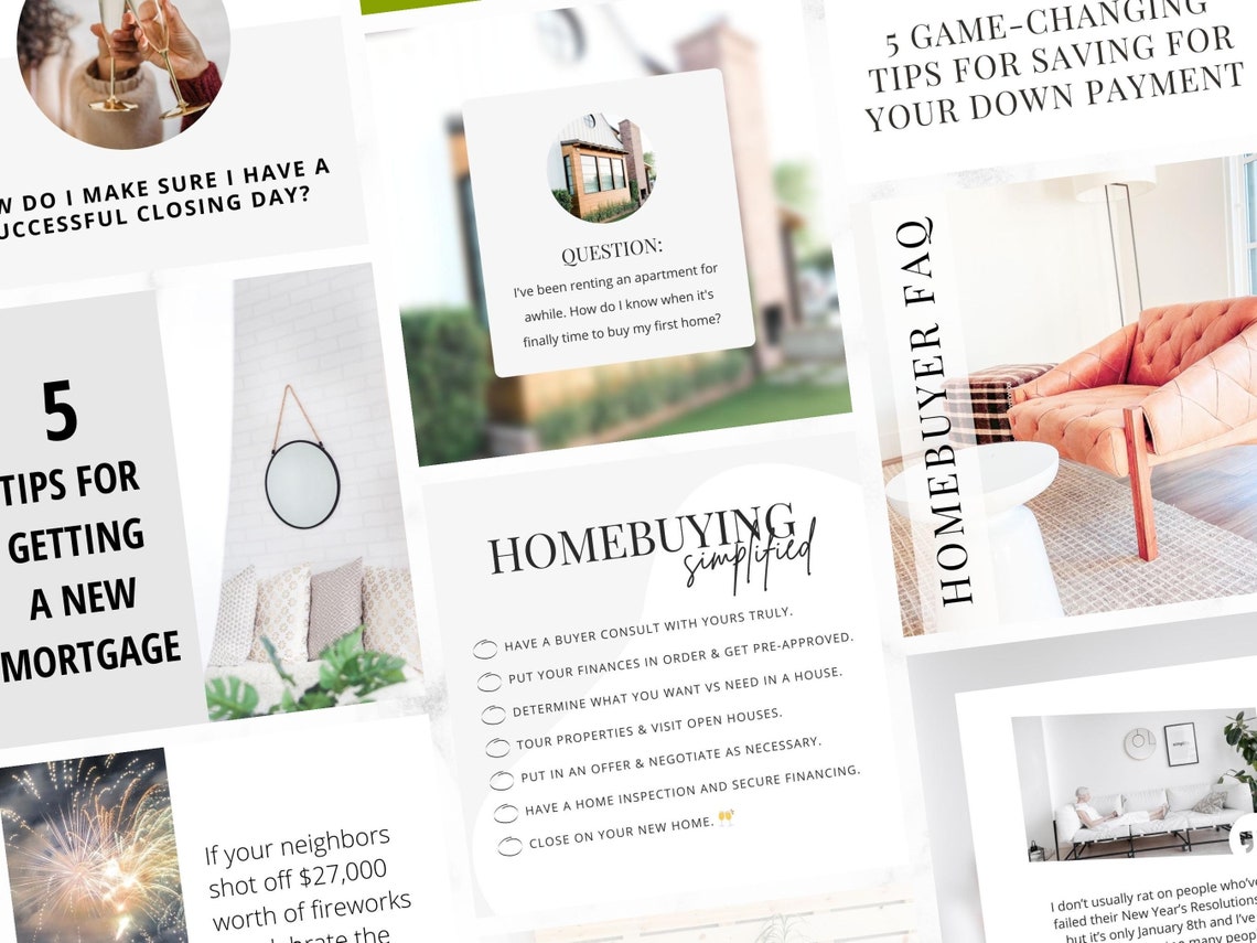 Real Estate Social Media Posts AND Captions | Winter Real Estate Agent ...