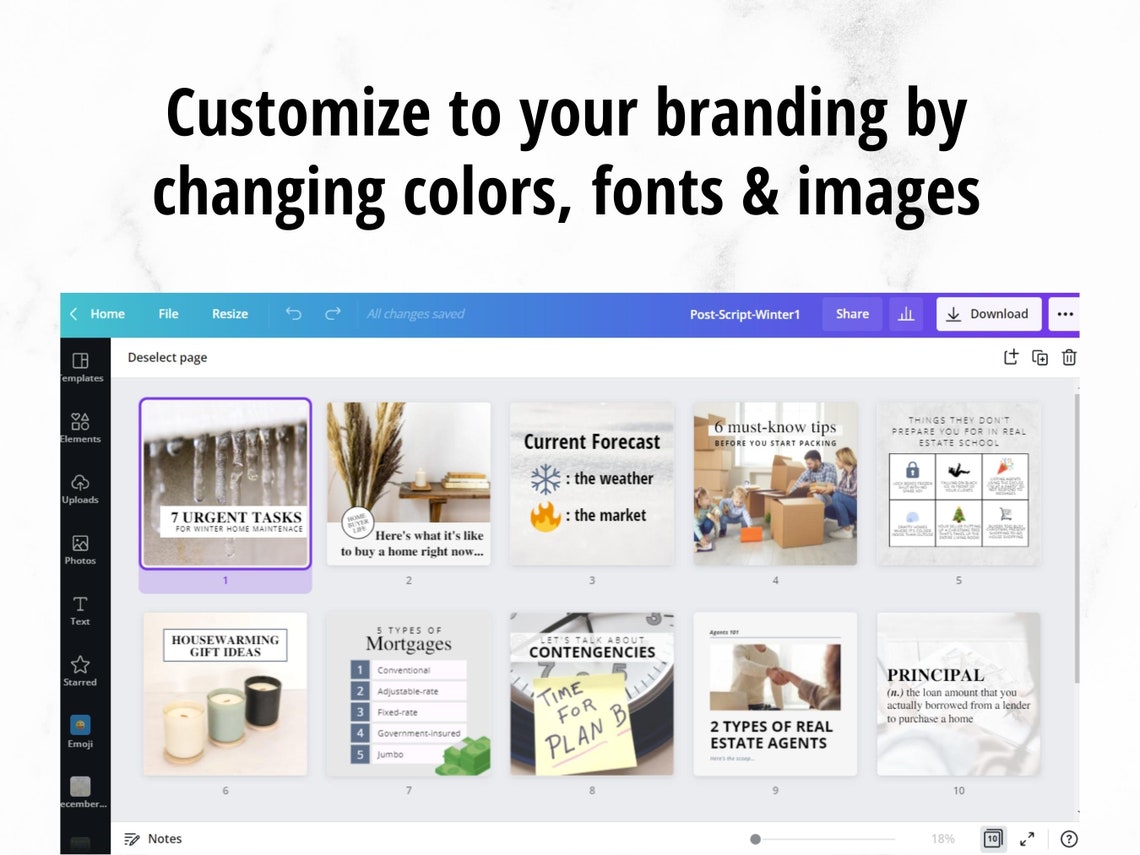 10 Winter Real Estate Instagram Posts AND Captions Social Media Posts ...
