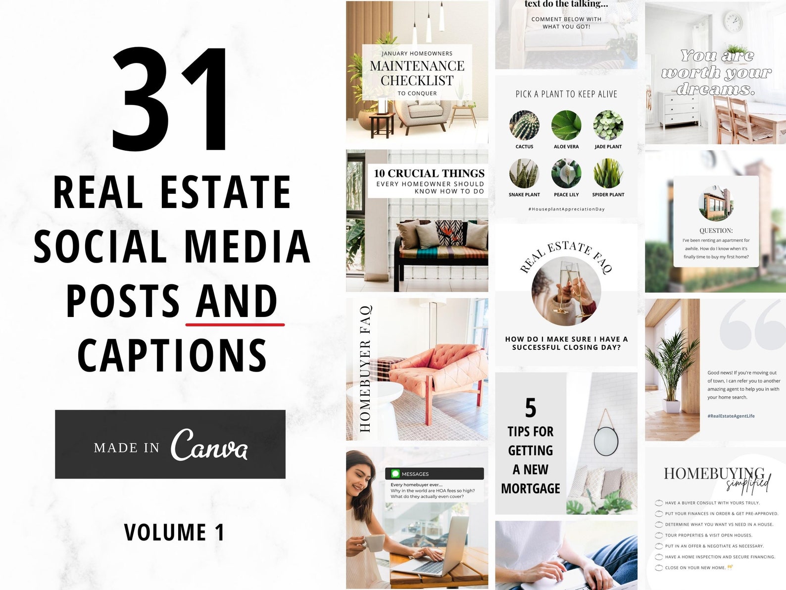 Real Estate Social Media Posts AND Captions | Winter Real Estate Agent ...