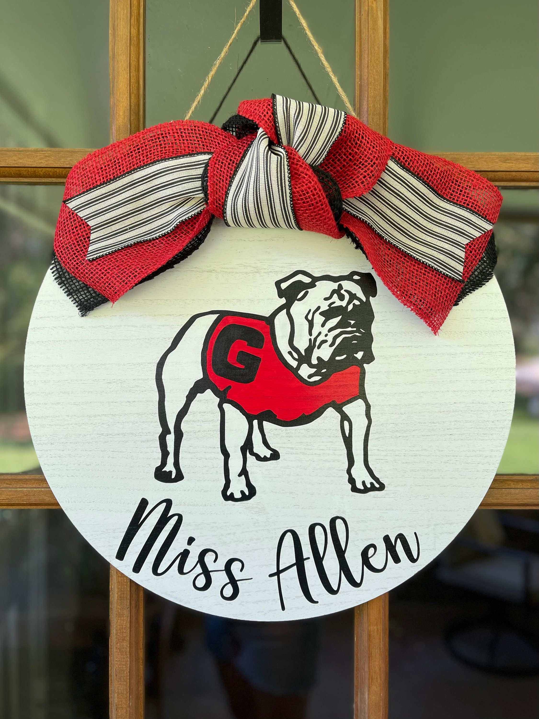 Personalized Bulldog Door Hanger Bulldog Door Decor Bulldog - Etsy