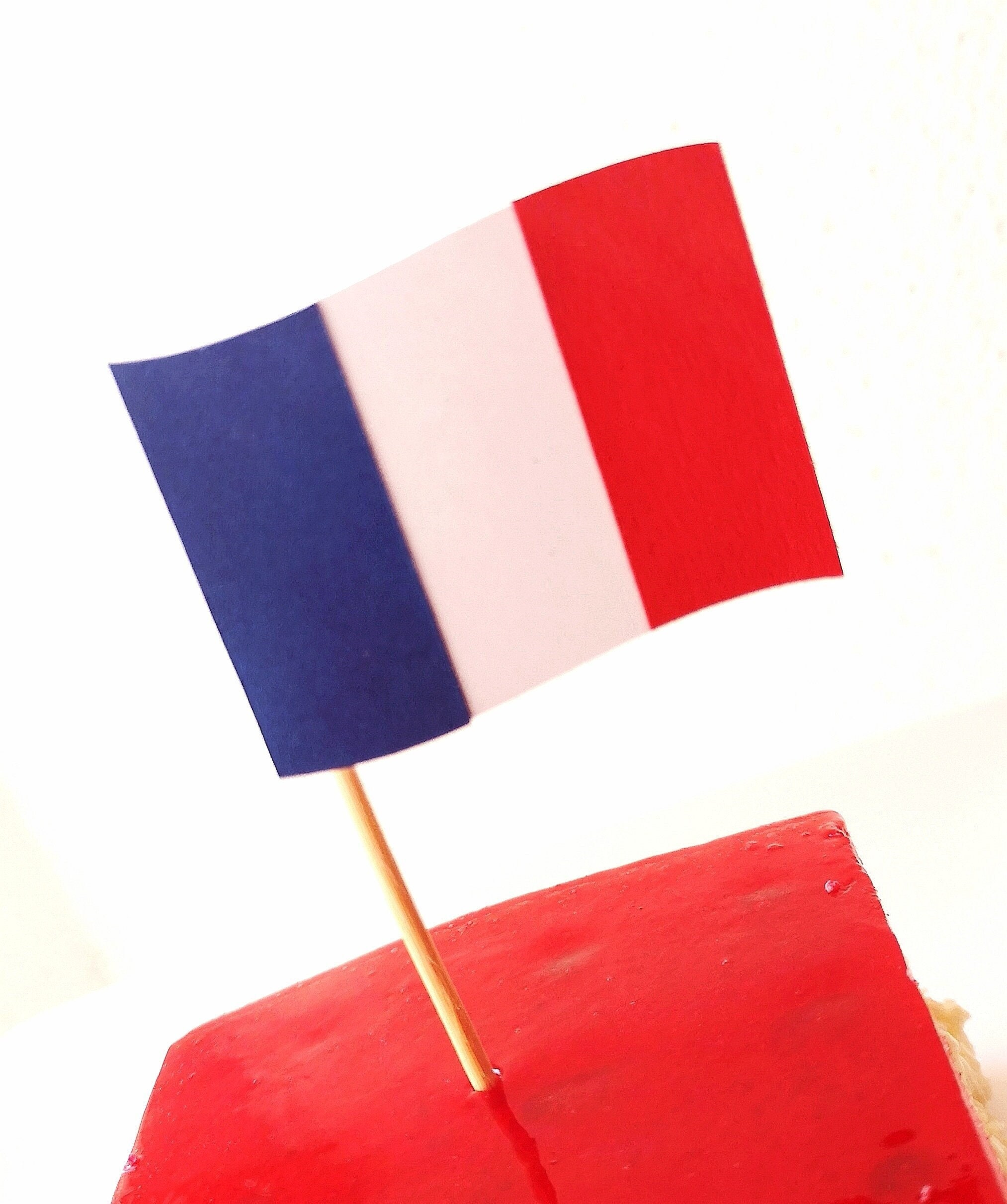 French Flag Cupcake Toppers - Etsy
