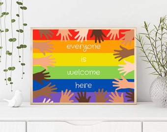 Inclusive Welcome Sign - Etsy