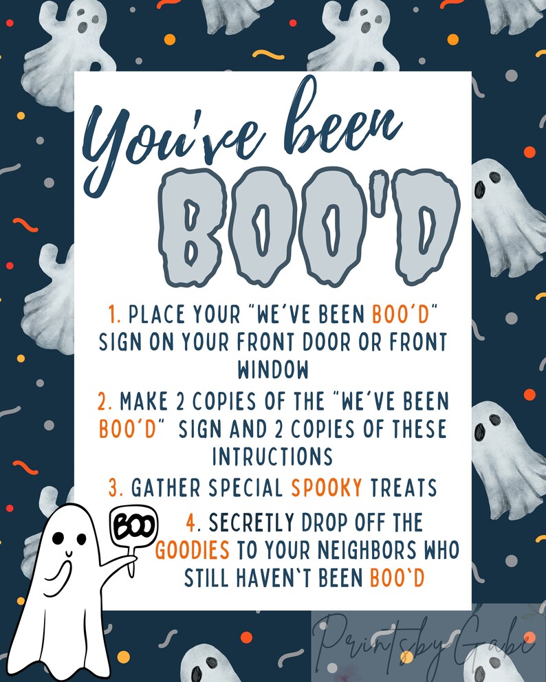You've Been Boo'd Printable Kids Halloween Game - Etsy