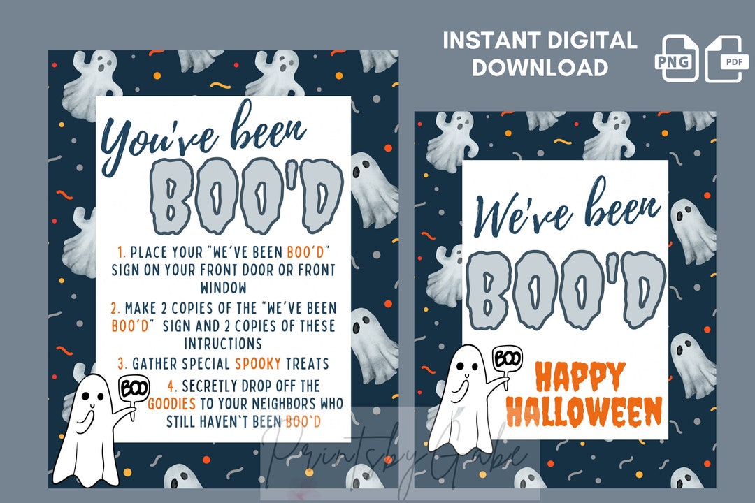 You've Been Boo'd Printable Kids Halloween Game - Etsy