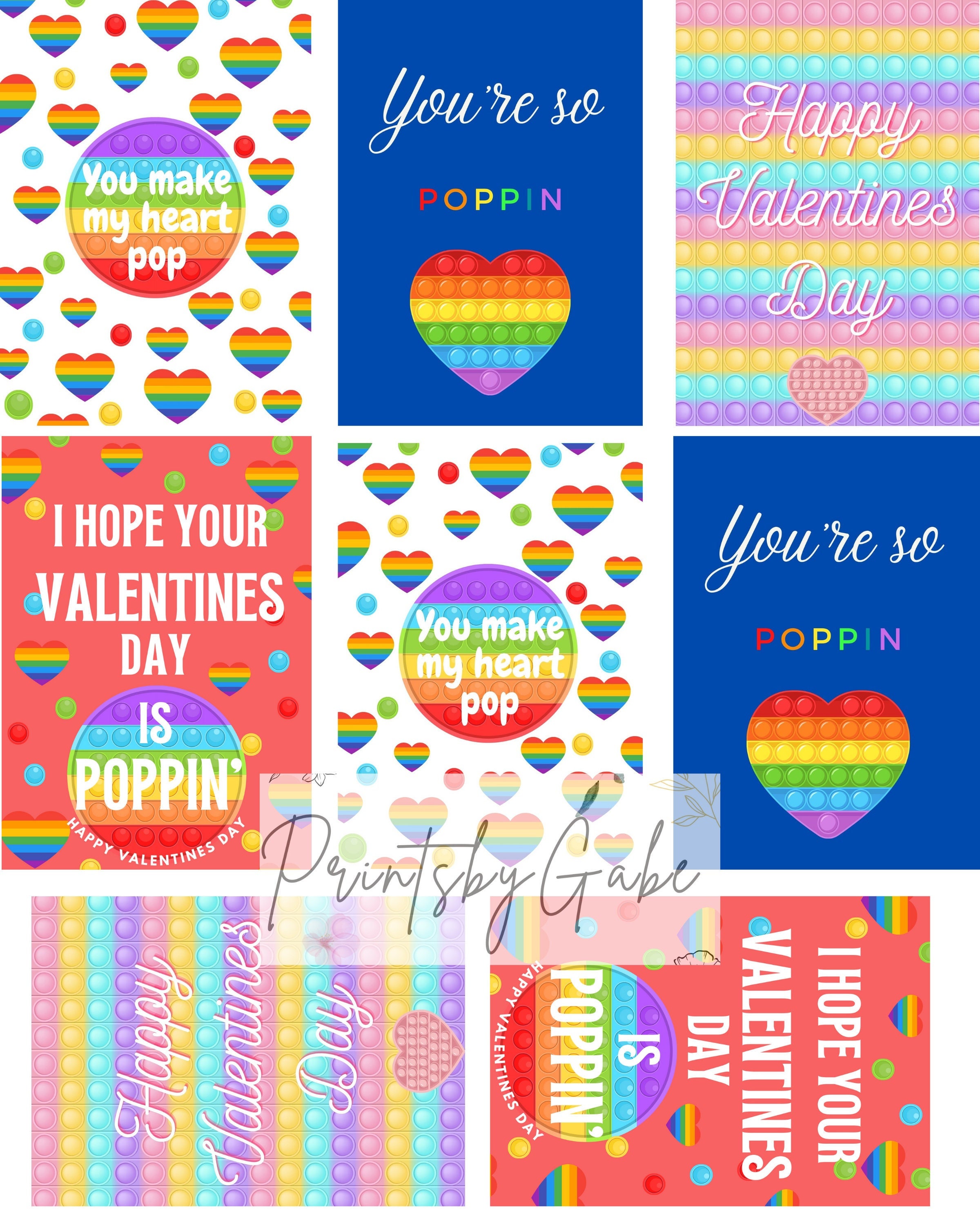 Paper Paper & Party Supplies Colorful rainbow; card printable Kids tots ...